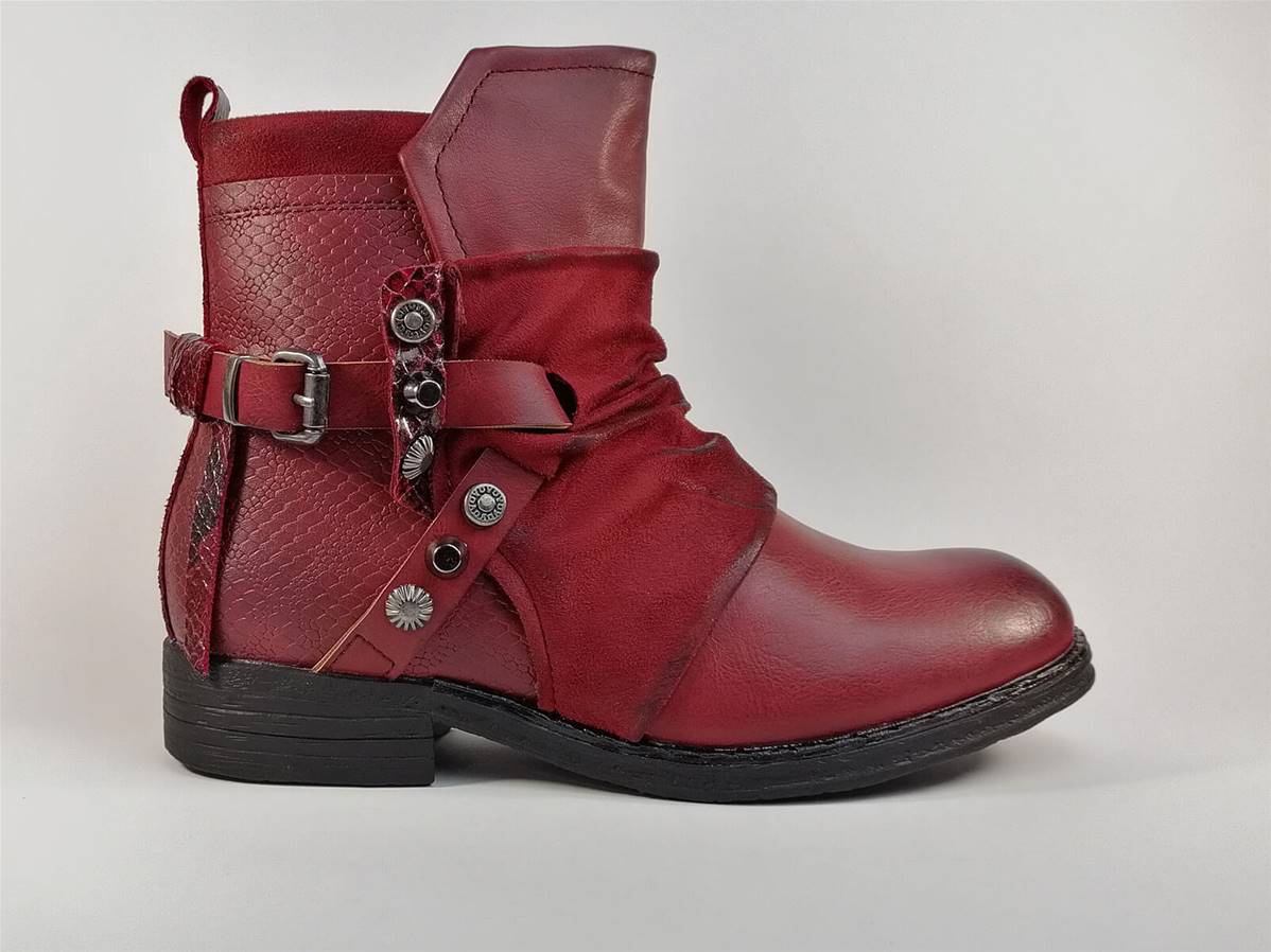 Bottine originale rouge FOREVER FOLIE F3176 | Pointure Plus