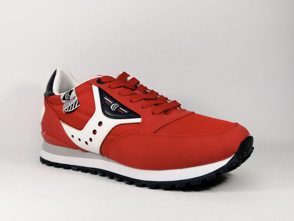 Basket Ville COTTON BELT Rouge Homme I Pointure Plus