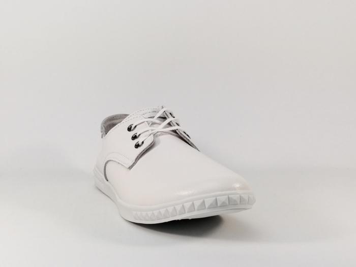Basket Souple Cuir Blanc MORAN’S Femme I Pointure Plus