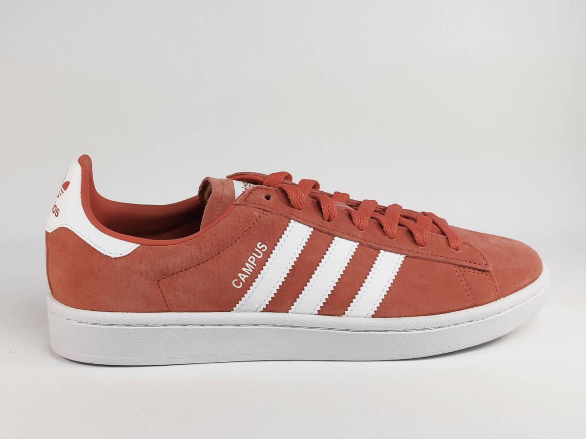 Sneakers Cuir Rouge Brique ADIDAS Campus Homme - P+