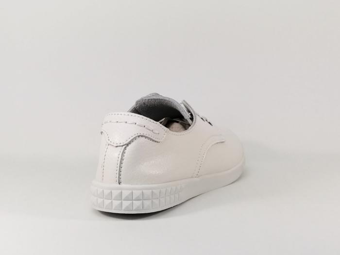 Basket Souple Cuir Blanc MORAN’S Femme I Pointure Plus