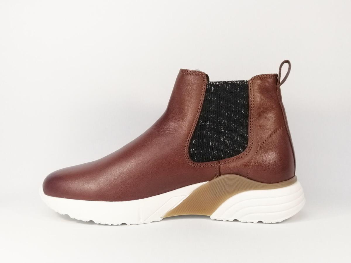 Bottine Chelsea Cuir Camel ORLAND Femme I Pointure Plus