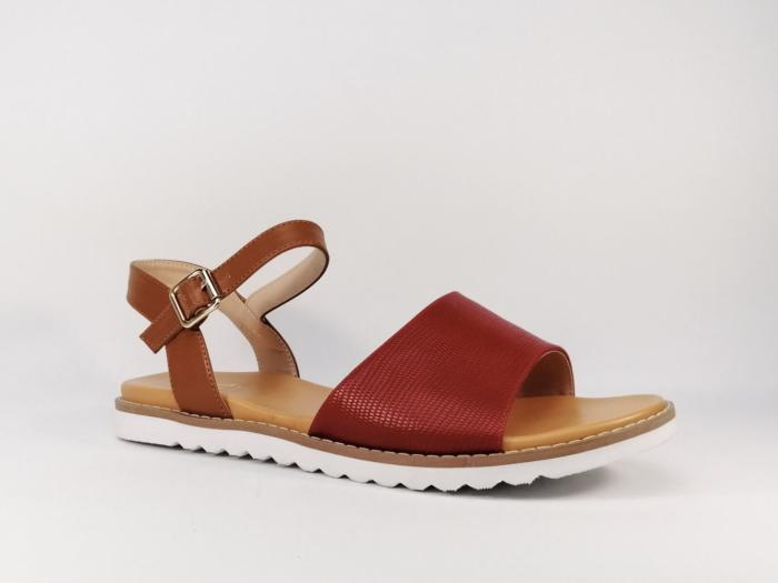 Sandale Rouge Grande Pointure femme pas cher I Pointure Plus